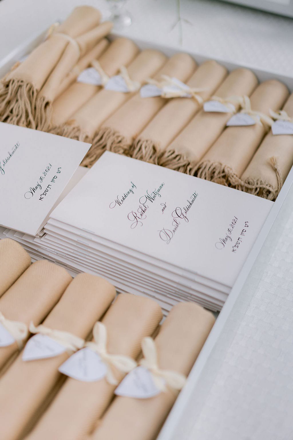 Wedding Programs with Pashminas