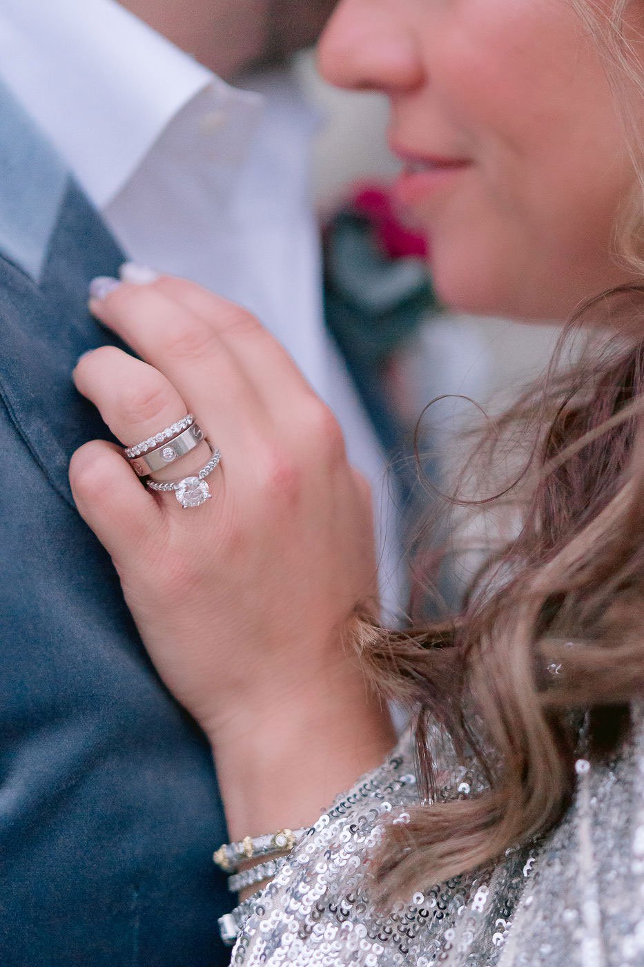 Wedding Ring Stack for Vow Renewal