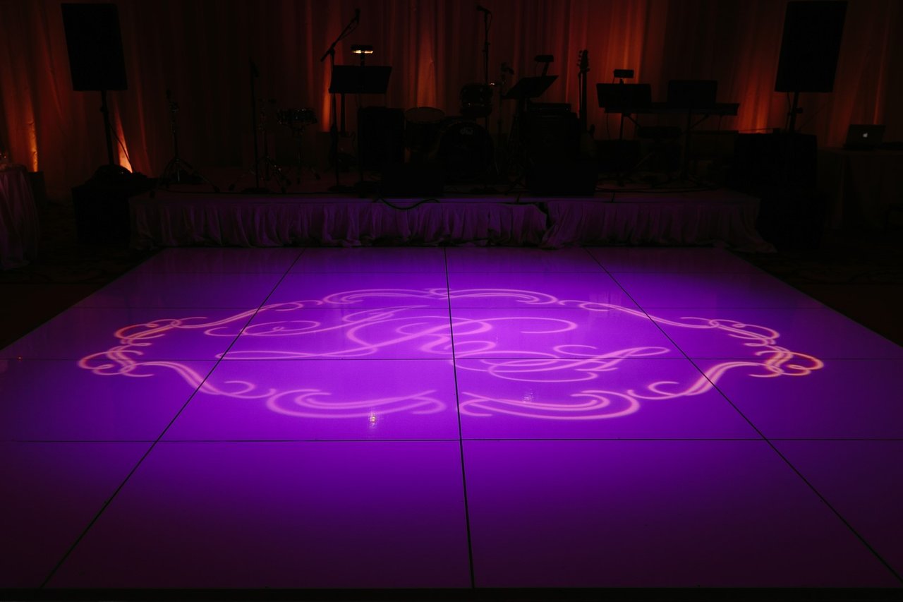 Purple Dance Floor with Monogram