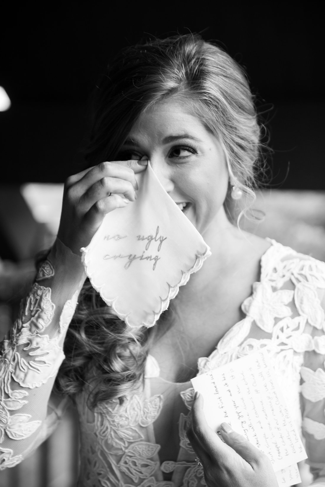 "No Ugly Crying' Handkerchief