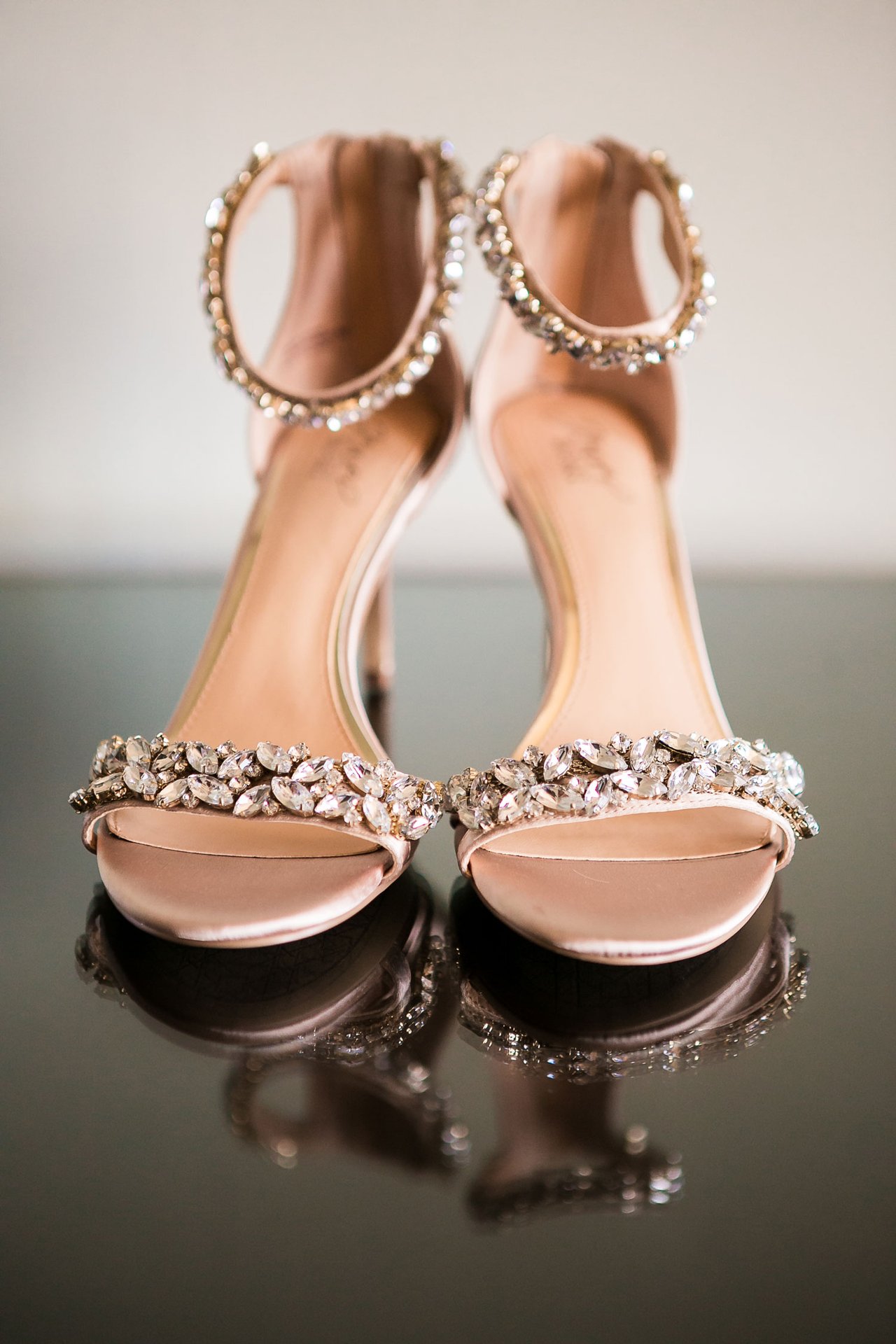 Crystal-Embellished Bridal Sandals