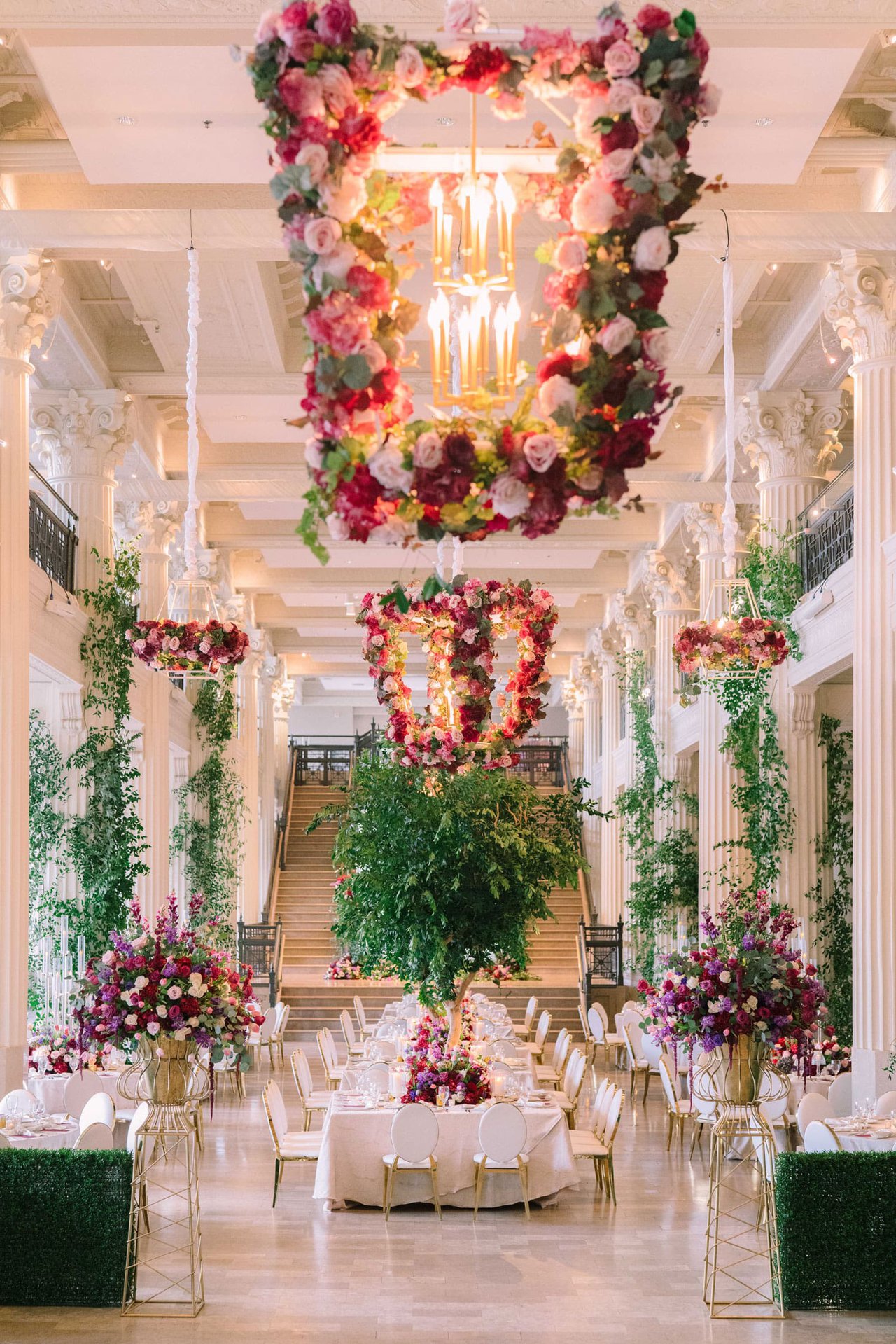 "Secret Garden" Reception with Floral Lanterns