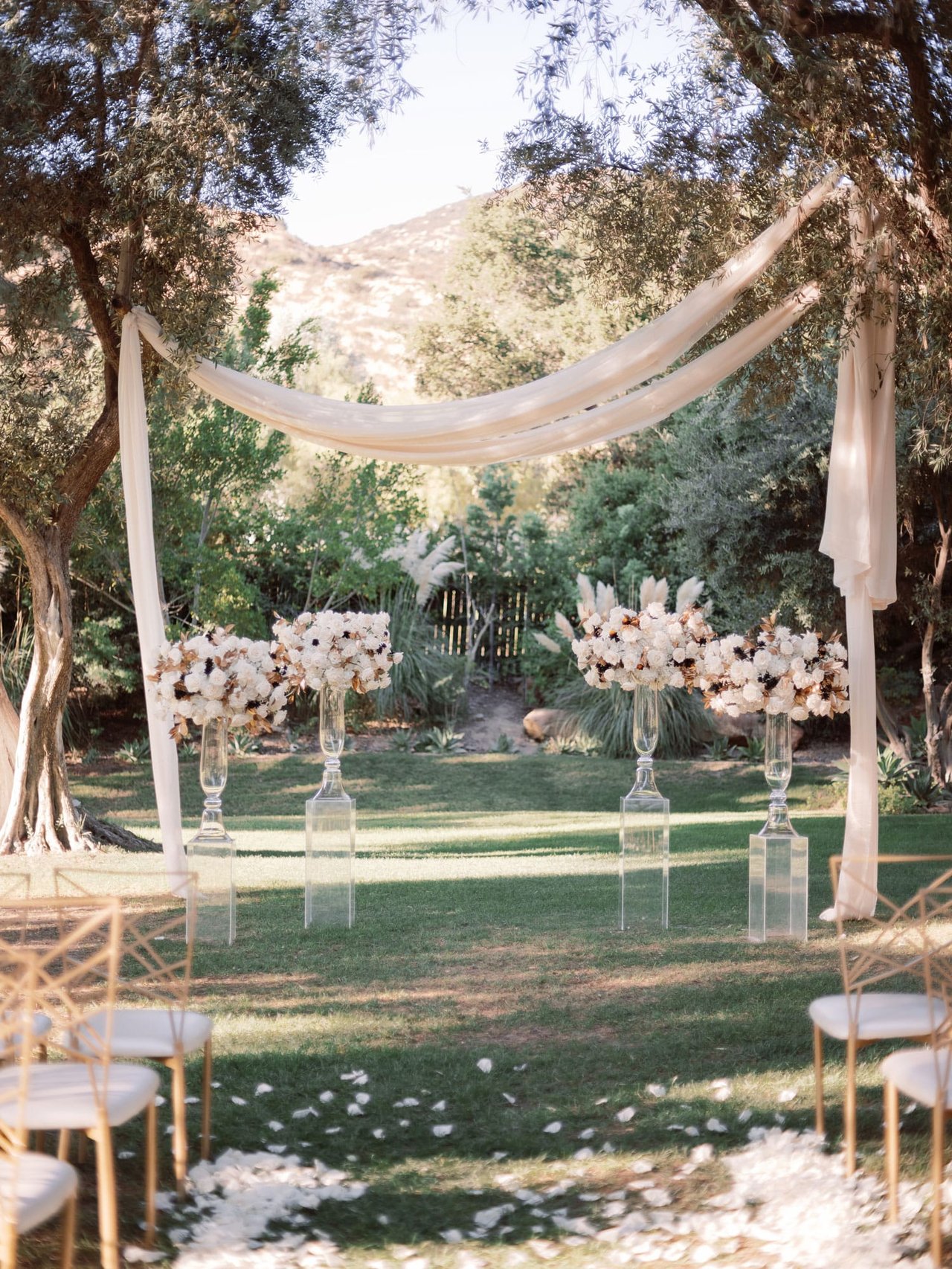 Romantic, Neutral Outdoor Ceremony