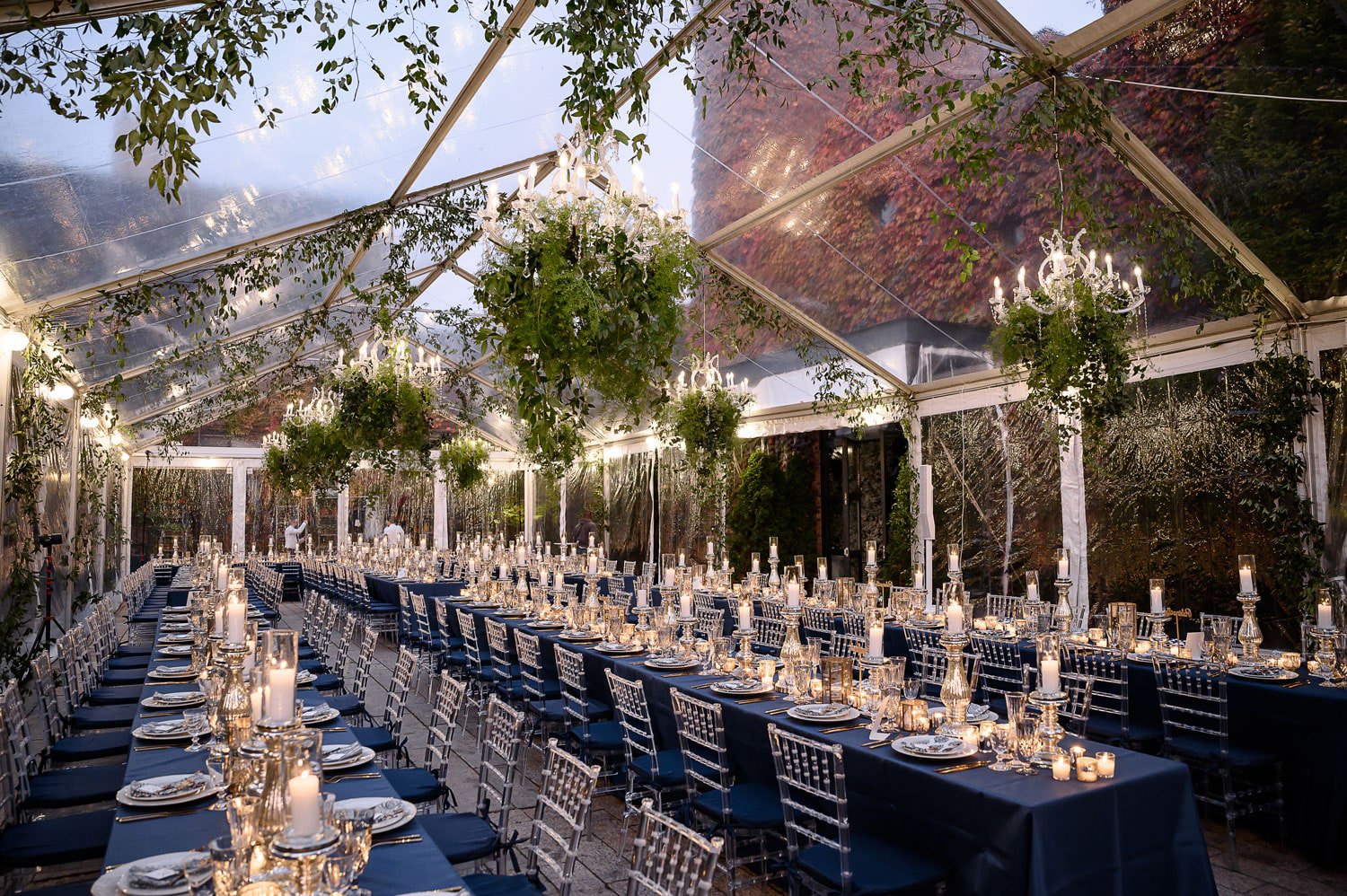 Clear-Top Tent Wedding Reception