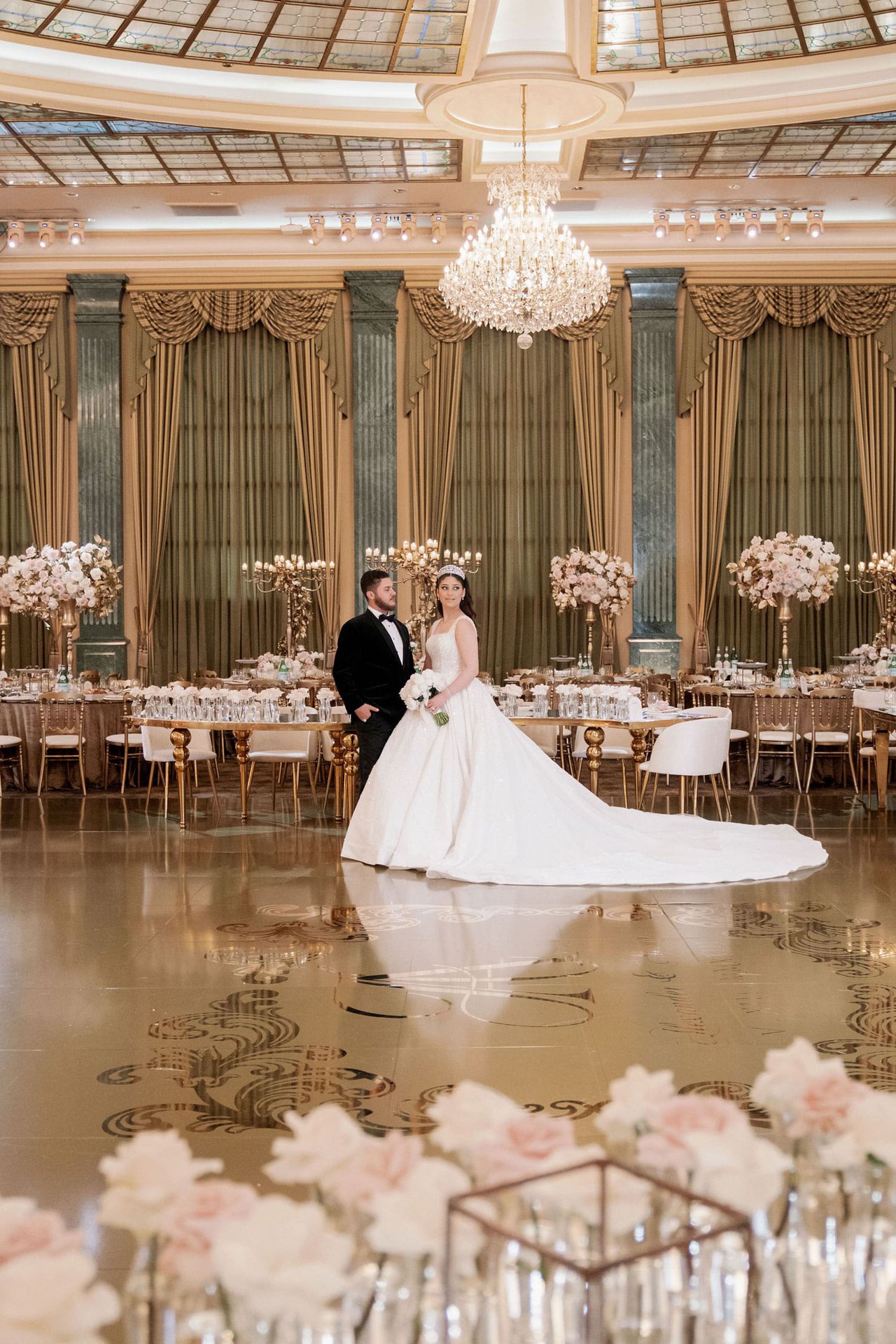 Newlyweds on Dance Floor at Taglyan Complex