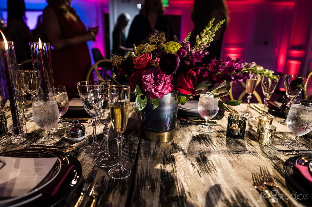 Dark & Moody Wedding Reception Table