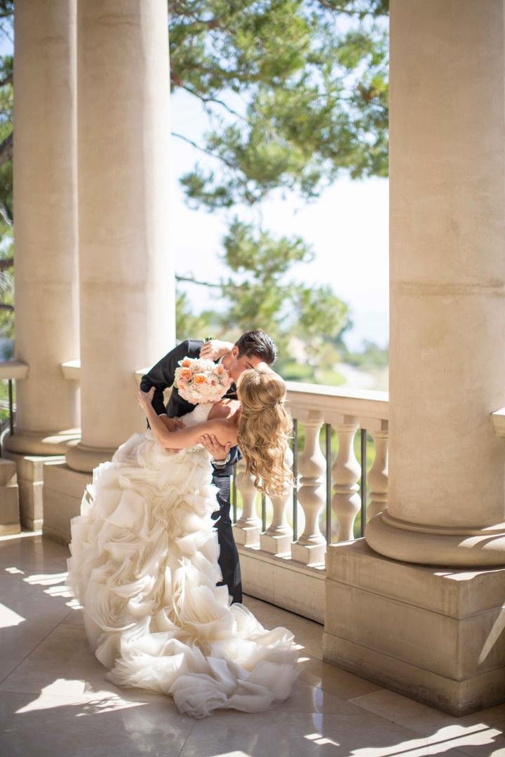 Couple Kiss on Terrace