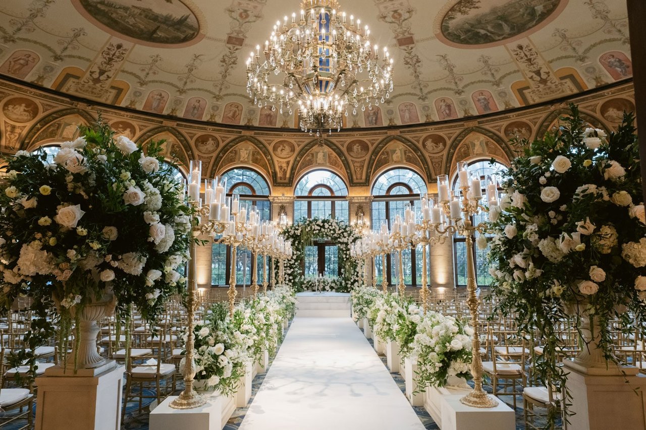 Gilded Circle Ballroom Wedding Ceremony