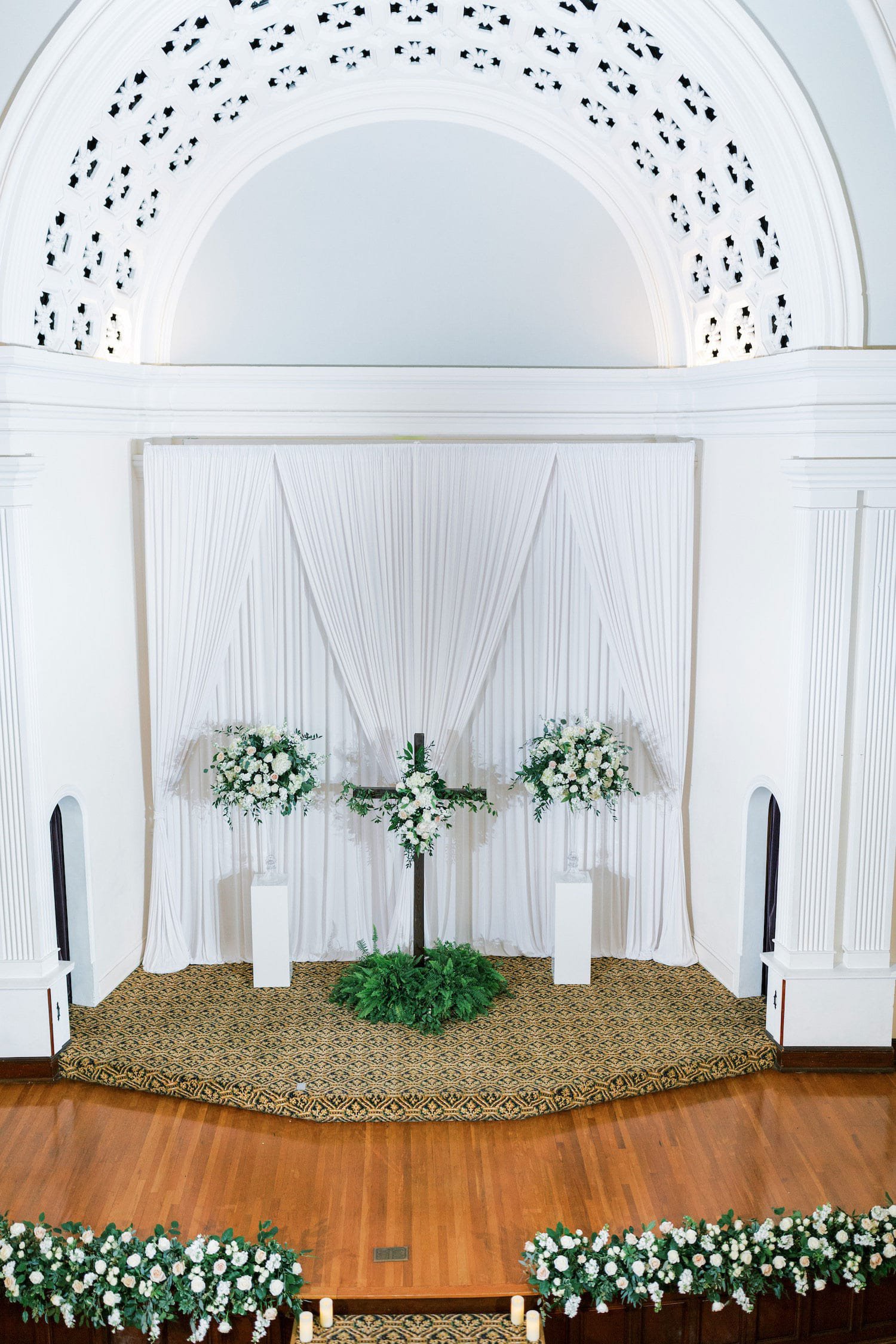 Timeless Ceremony with Cross at Altar