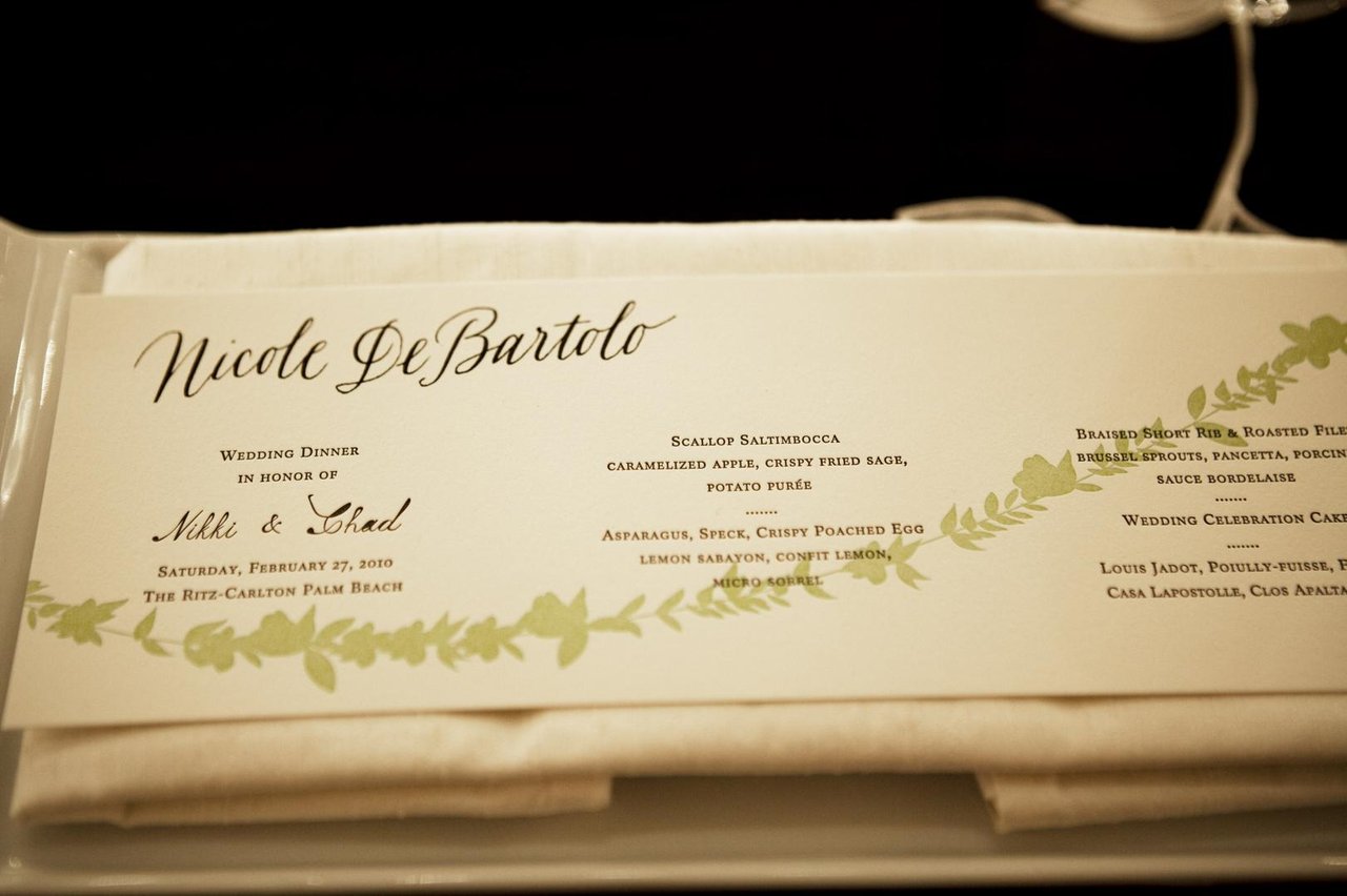 Rectangular Menu Card