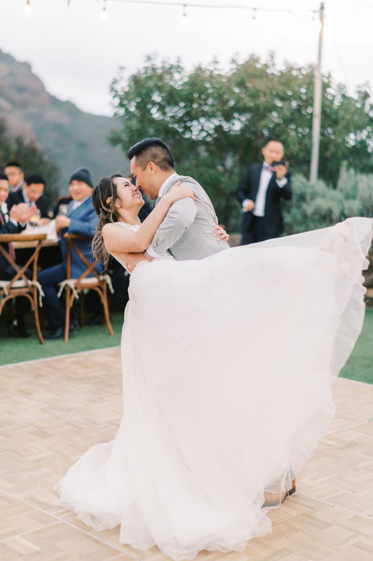 Romantic First Dance Leg Lift