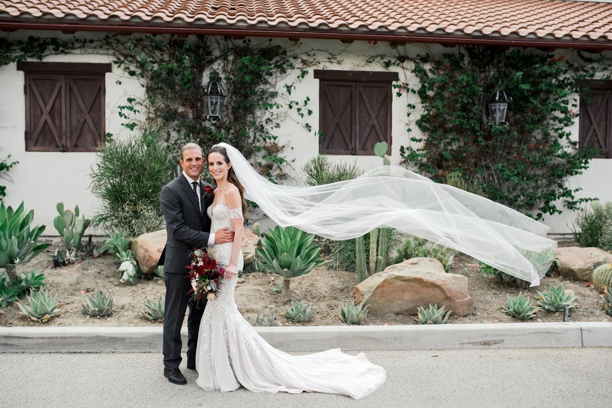 Couple Portrait with Flowing Veil