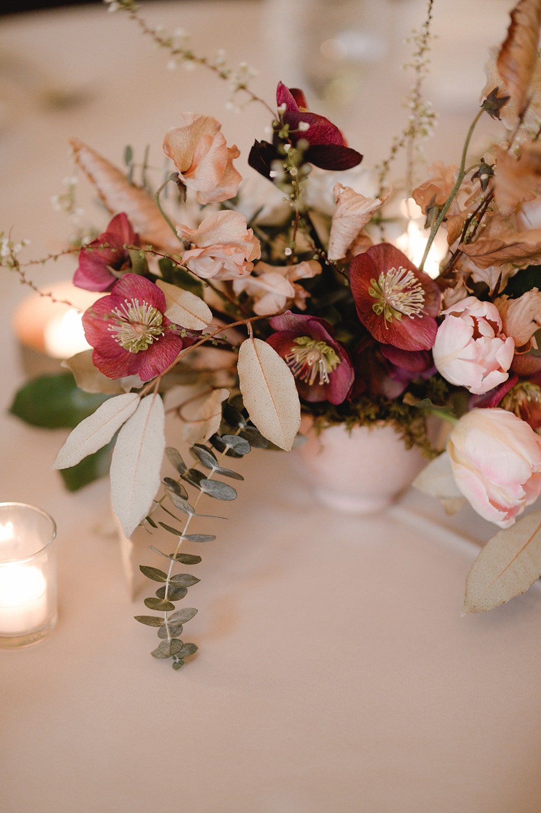 Small Romantic Wedding Centerpiece