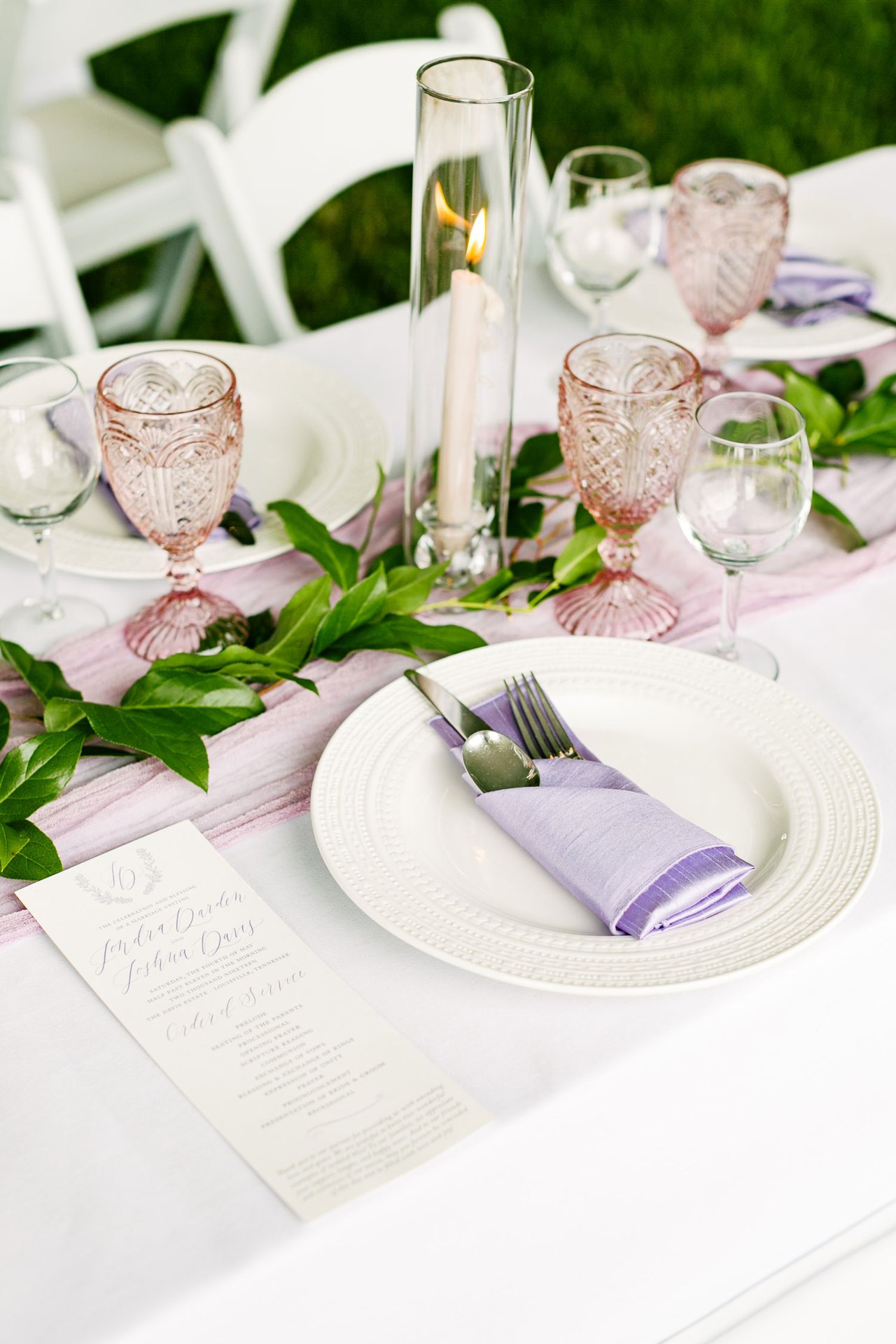 Pink + Lavender Reception Décor