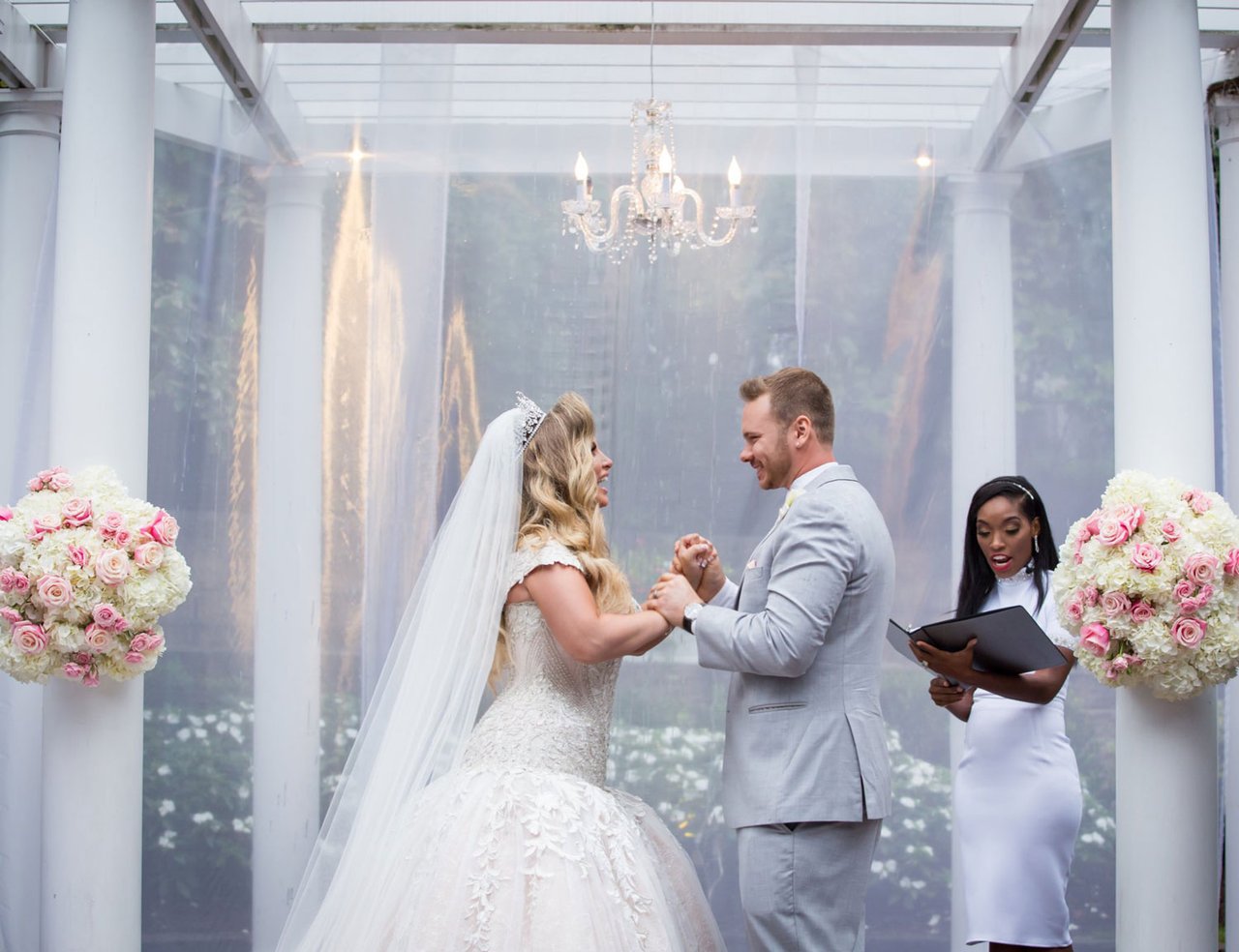 Ashley Alexiss at Wedding Ceremony