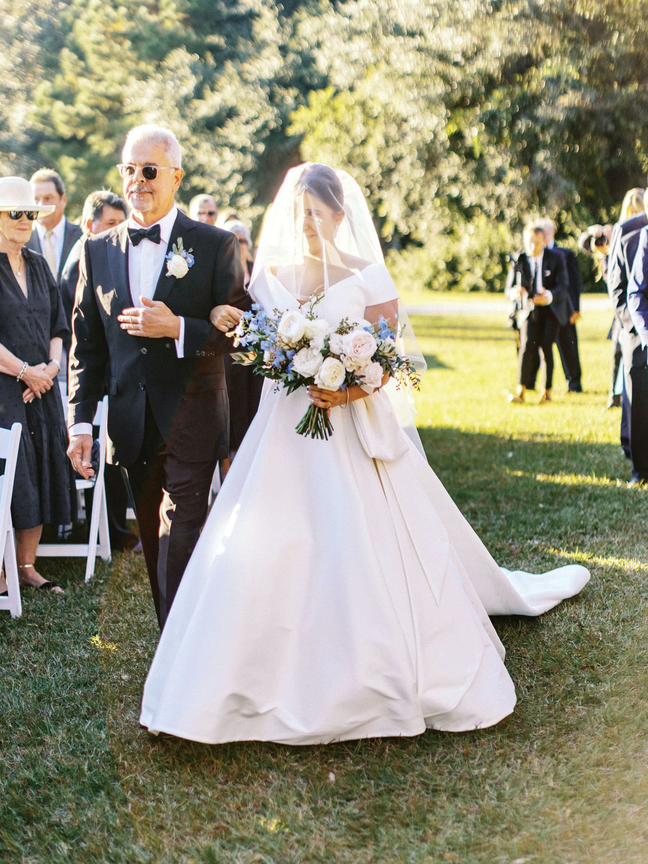 Bridal Processional with Veil Over Face