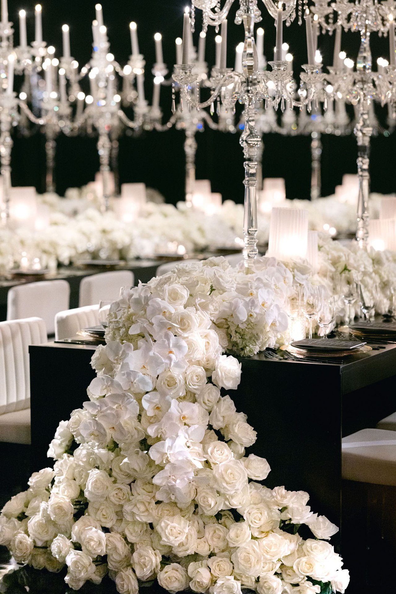 Cascading White Flower Runner