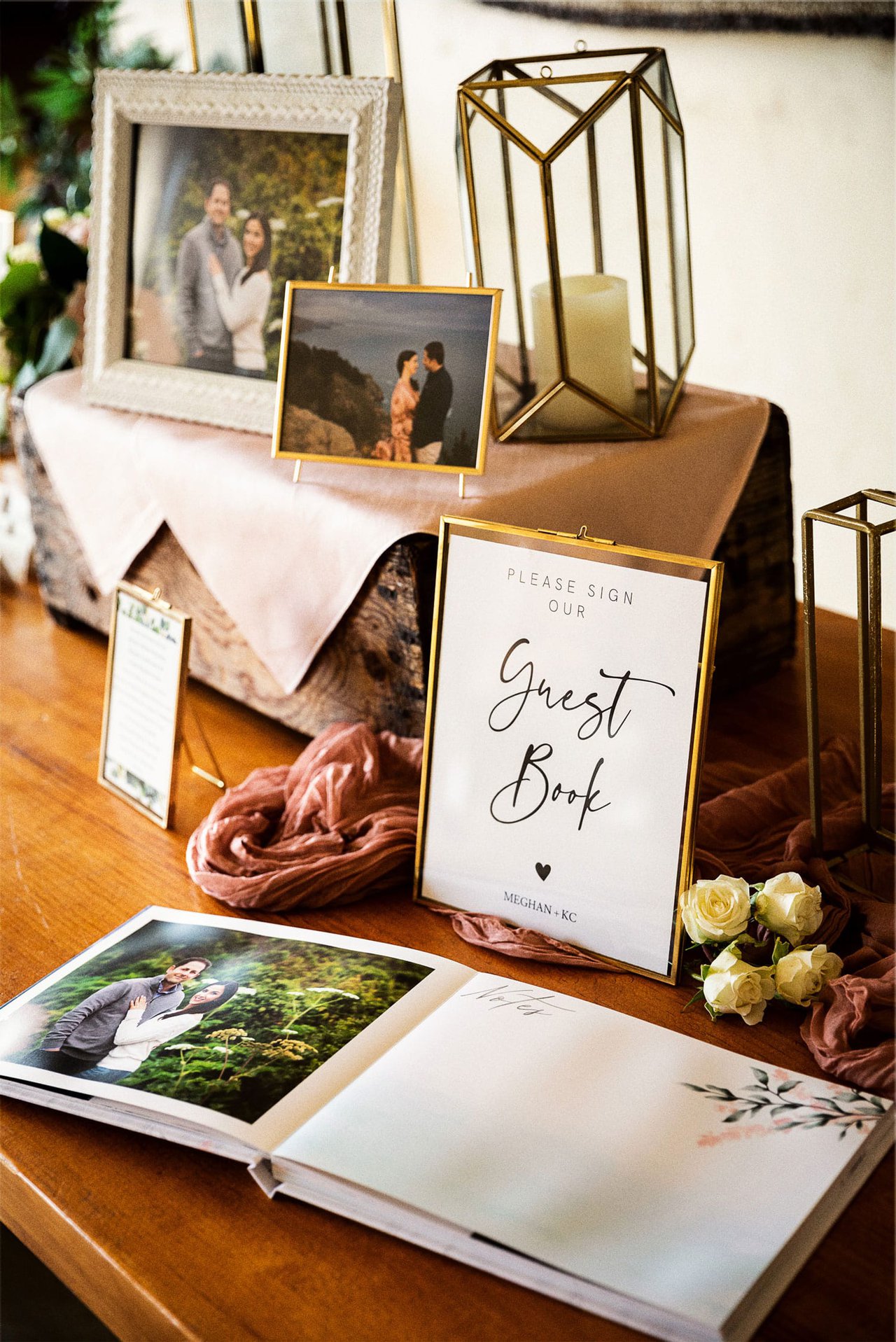 Guest Book with Engagement Photos