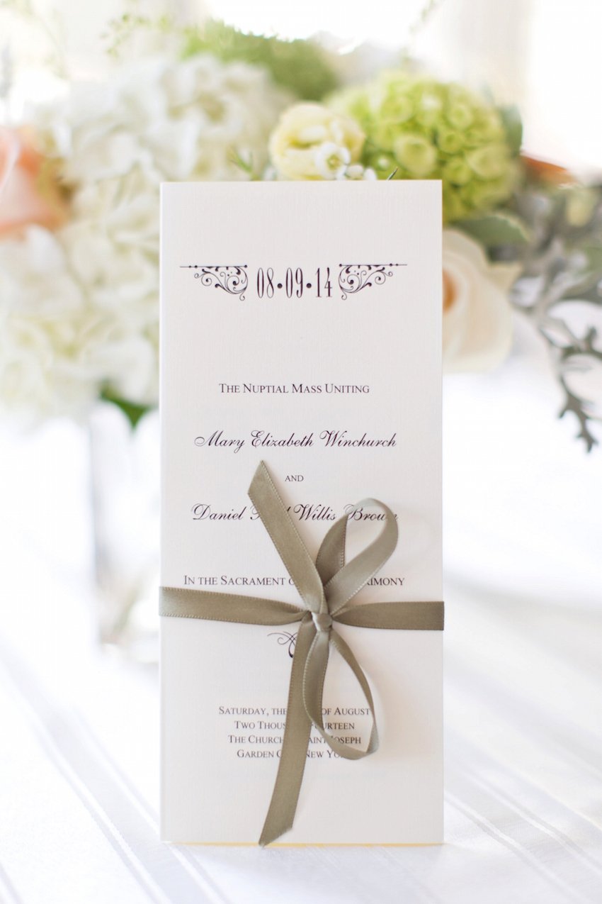 Ceremony Program with Ribbon