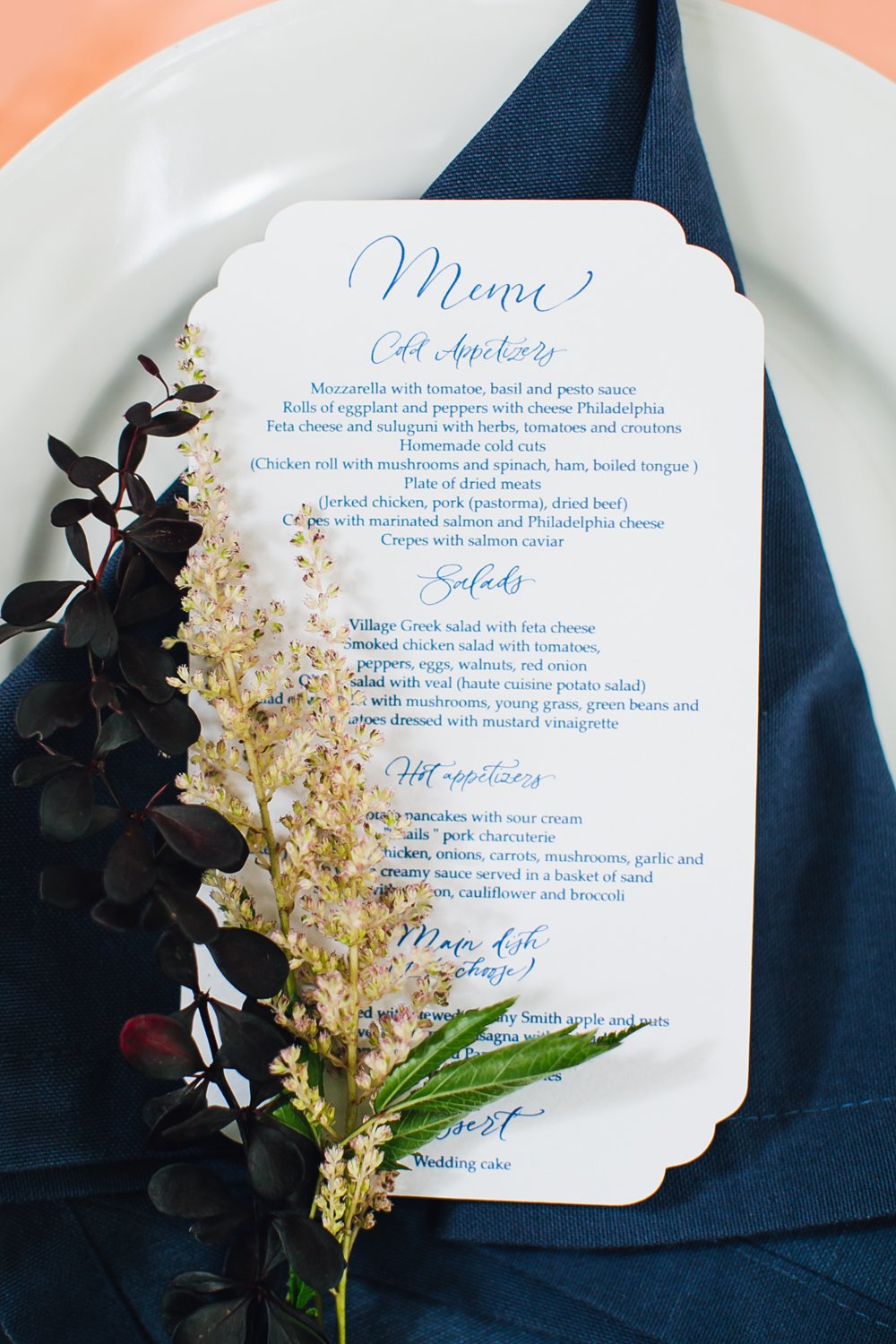 Blue-and-White Menu, Ukrainian/European Food