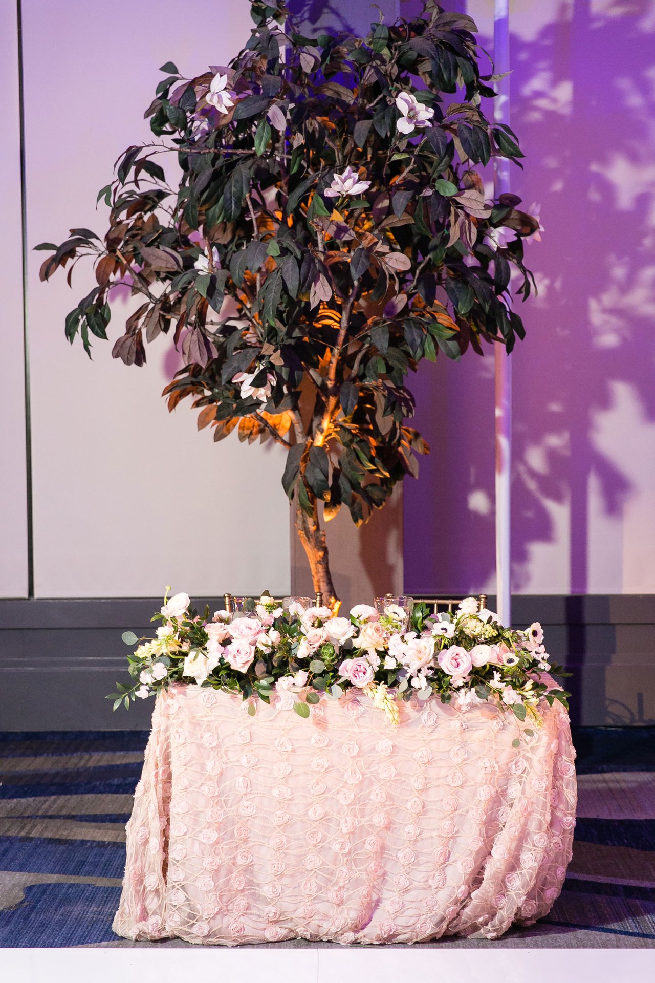 Sweetheart Table with Live Tree