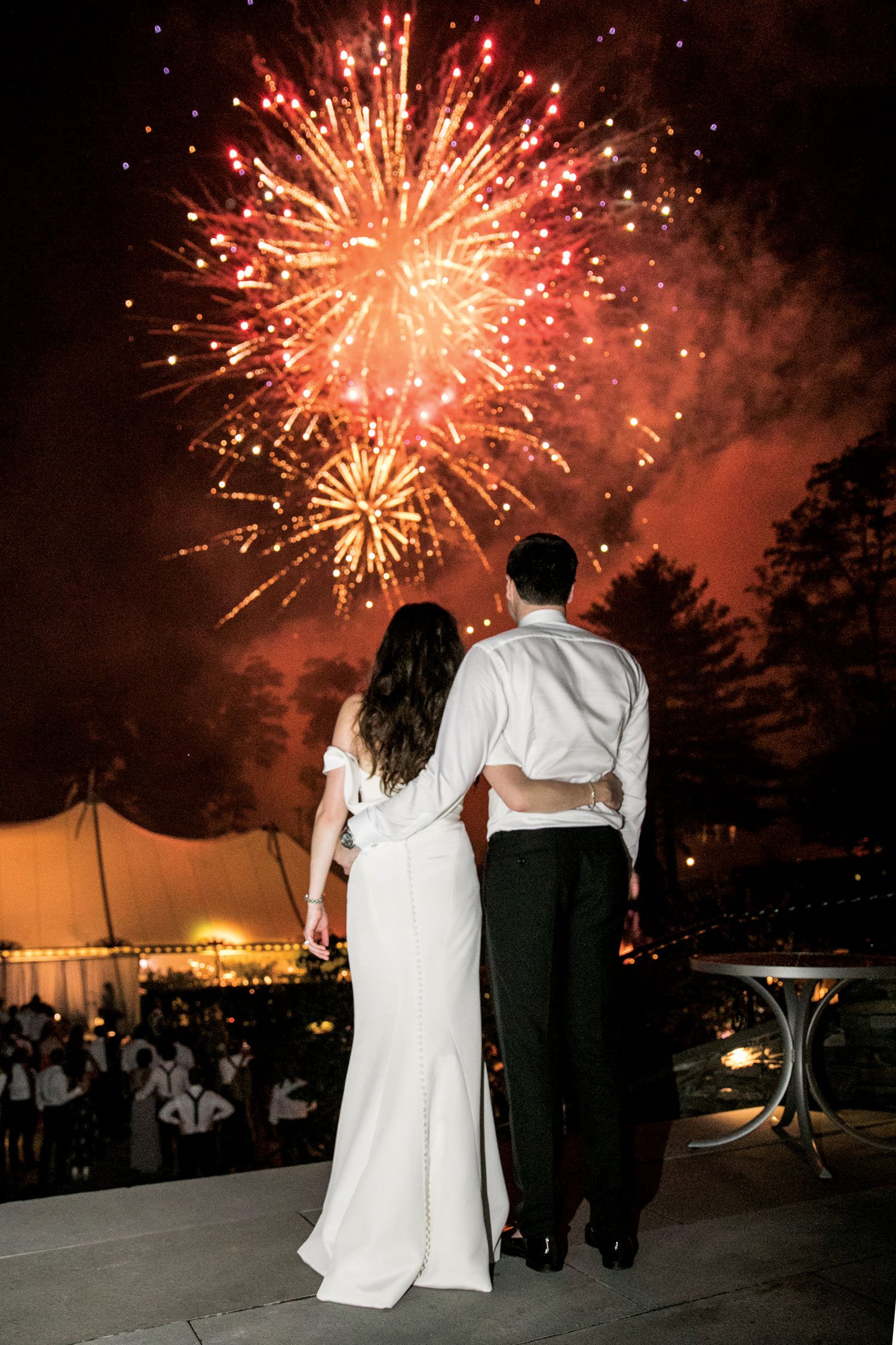 Fireworks at Tent Wedding in Upstate New York