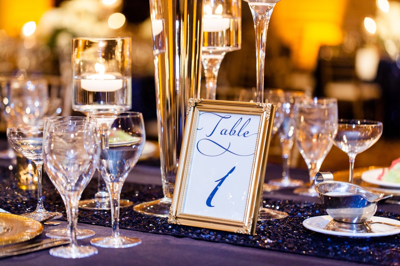 Gold Framed Table Number