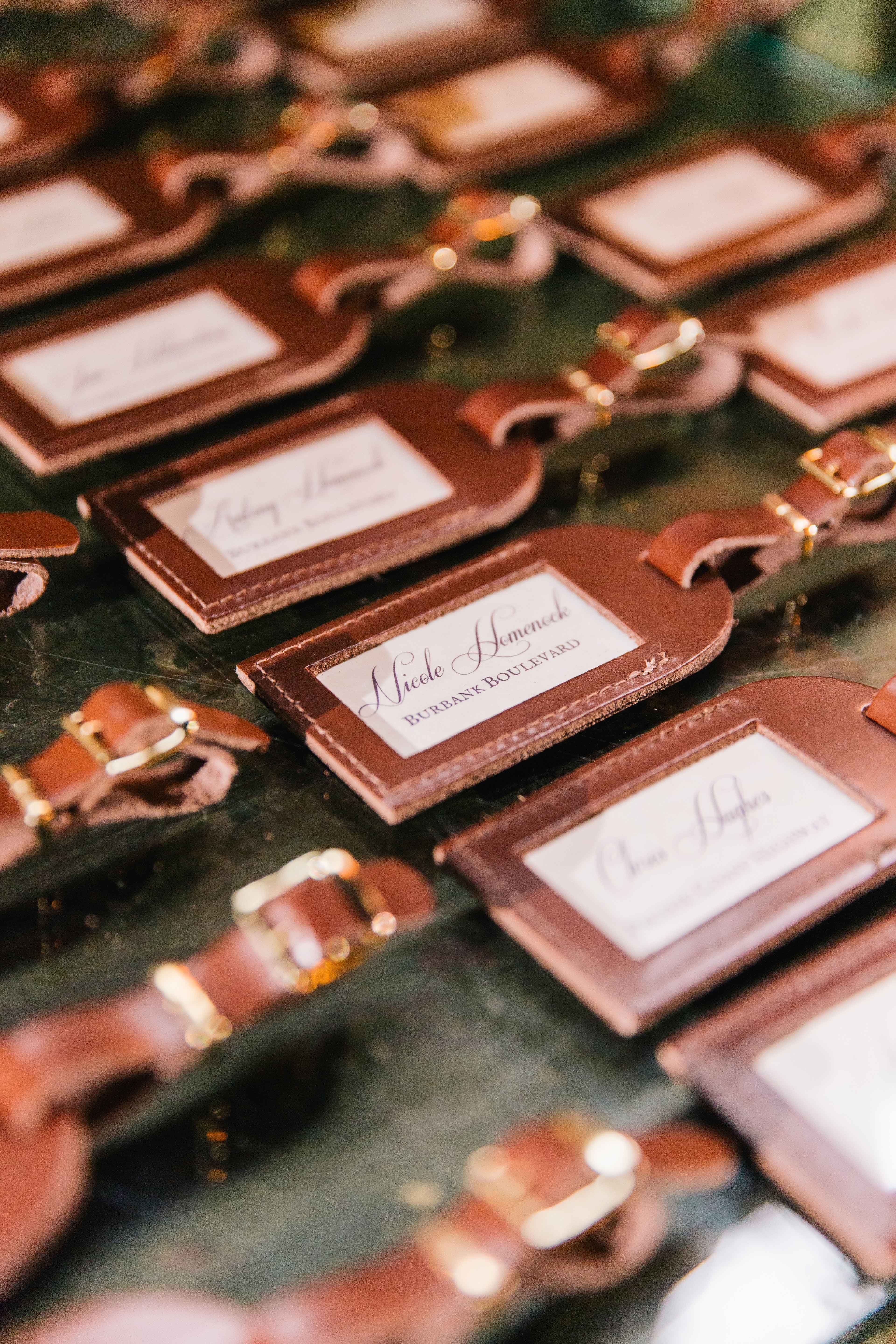 Embossed Luggage Tag Escort Cards