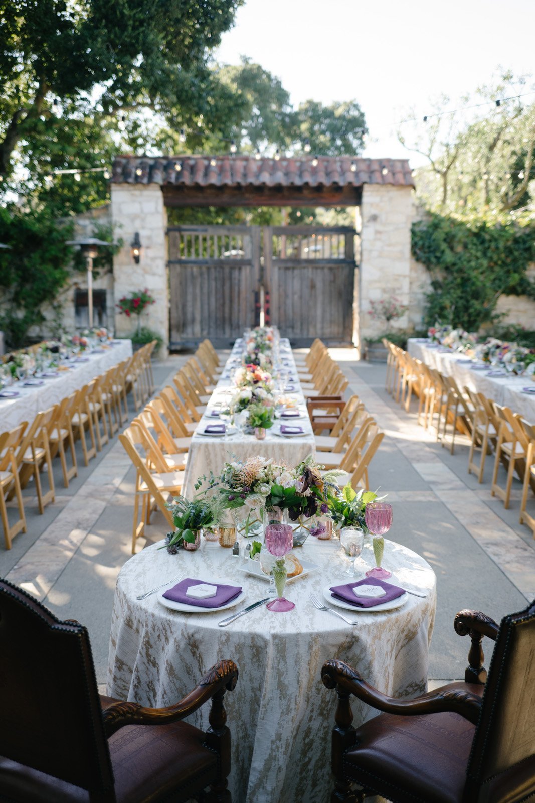 Sweetheart Table with Formal Chairs, Outdoor Wedding