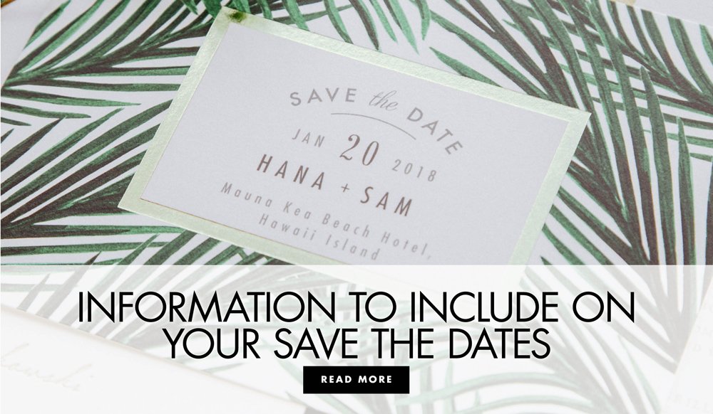 What Information Goes On A Save The Date 