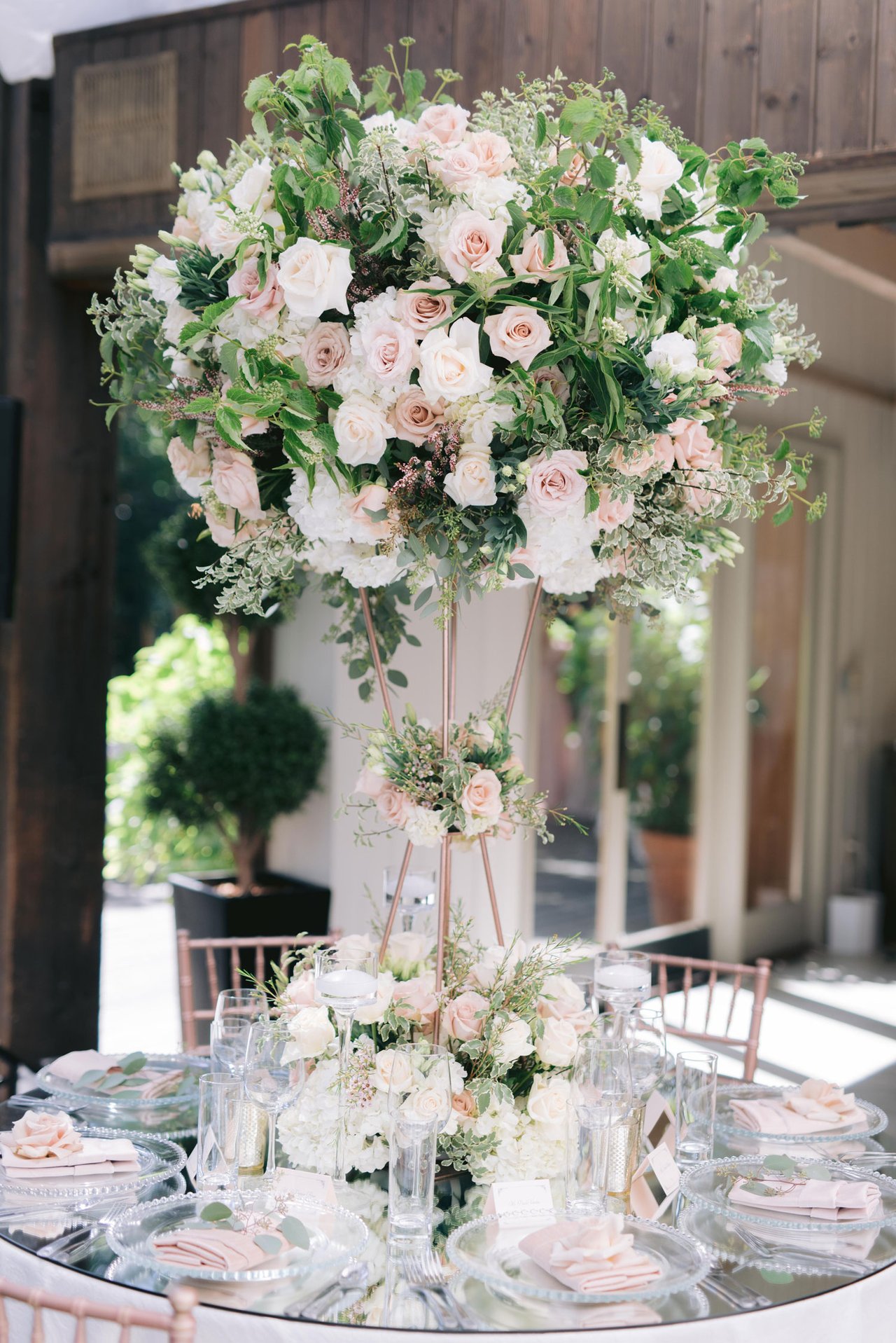 Pink & Rose Gold Centerpiece