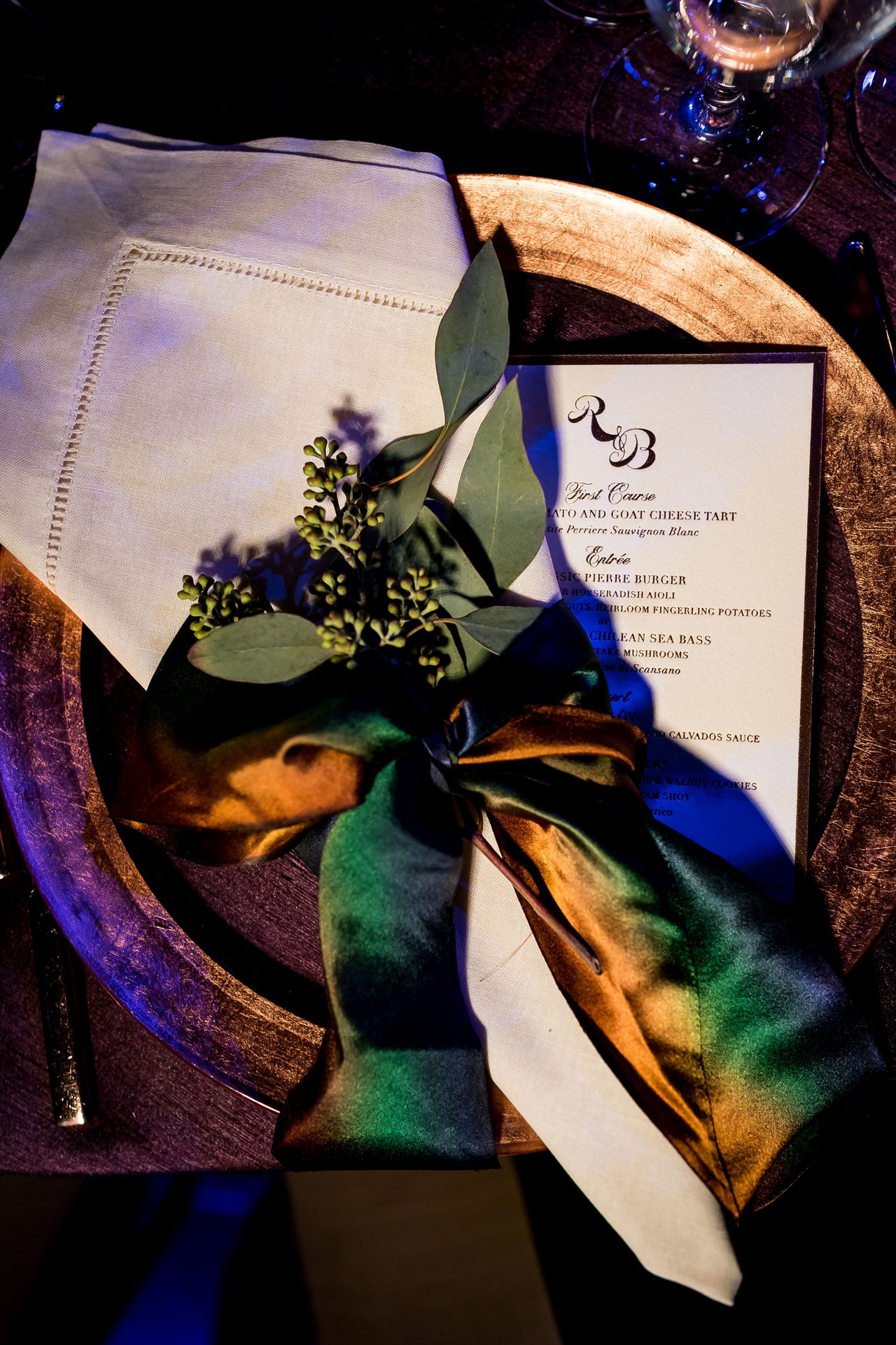 Place Setting with Monogram Menu