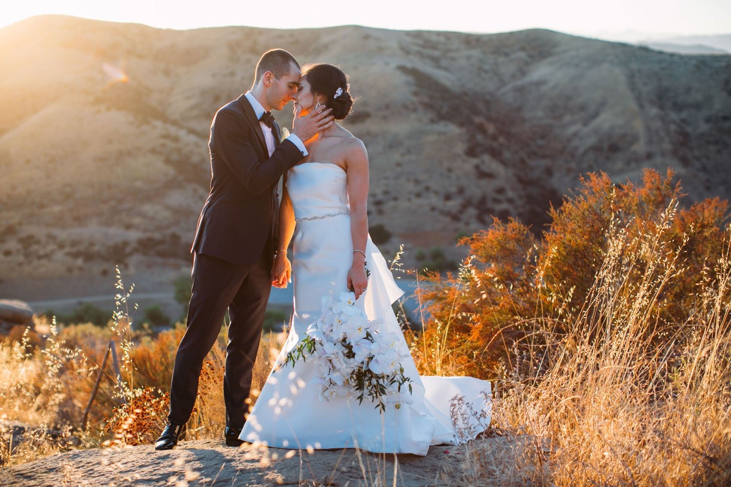 Golden Hour Wedding Portrait