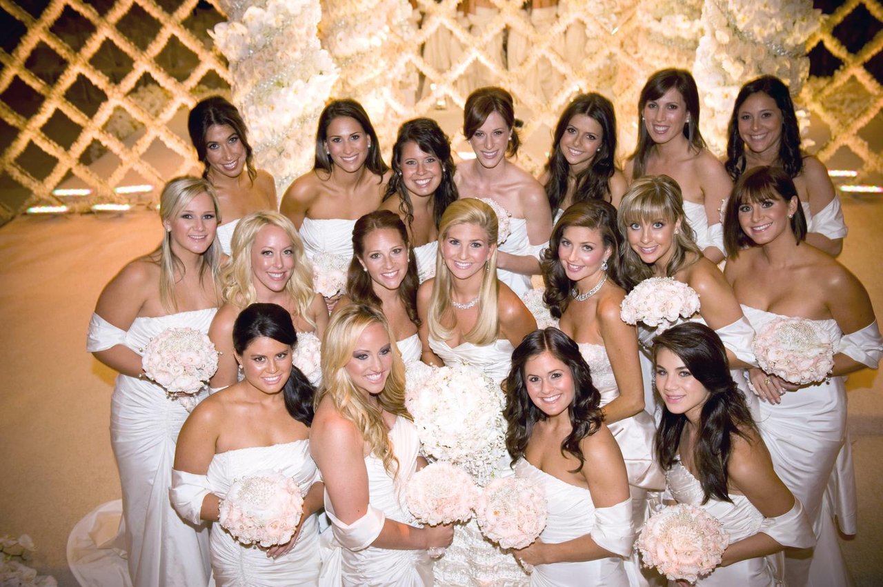 All-White Bridal Party Attire