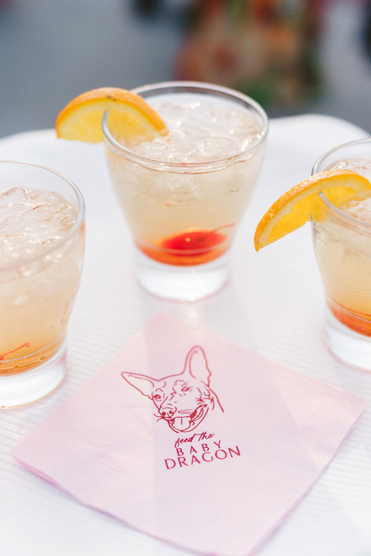 Wedding Cocktails with Cute Funny Napkins
