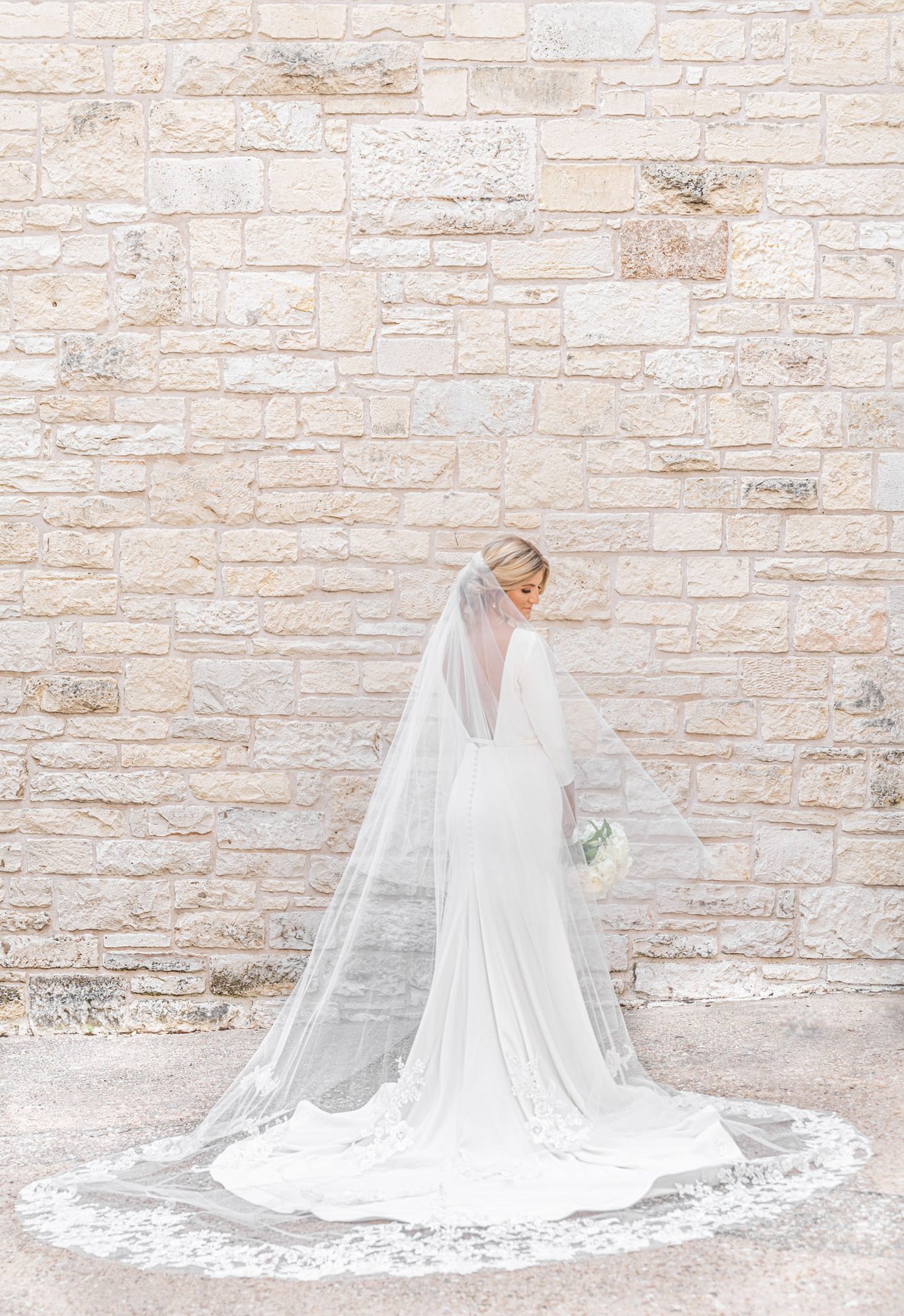 Bride with Embellished Veil