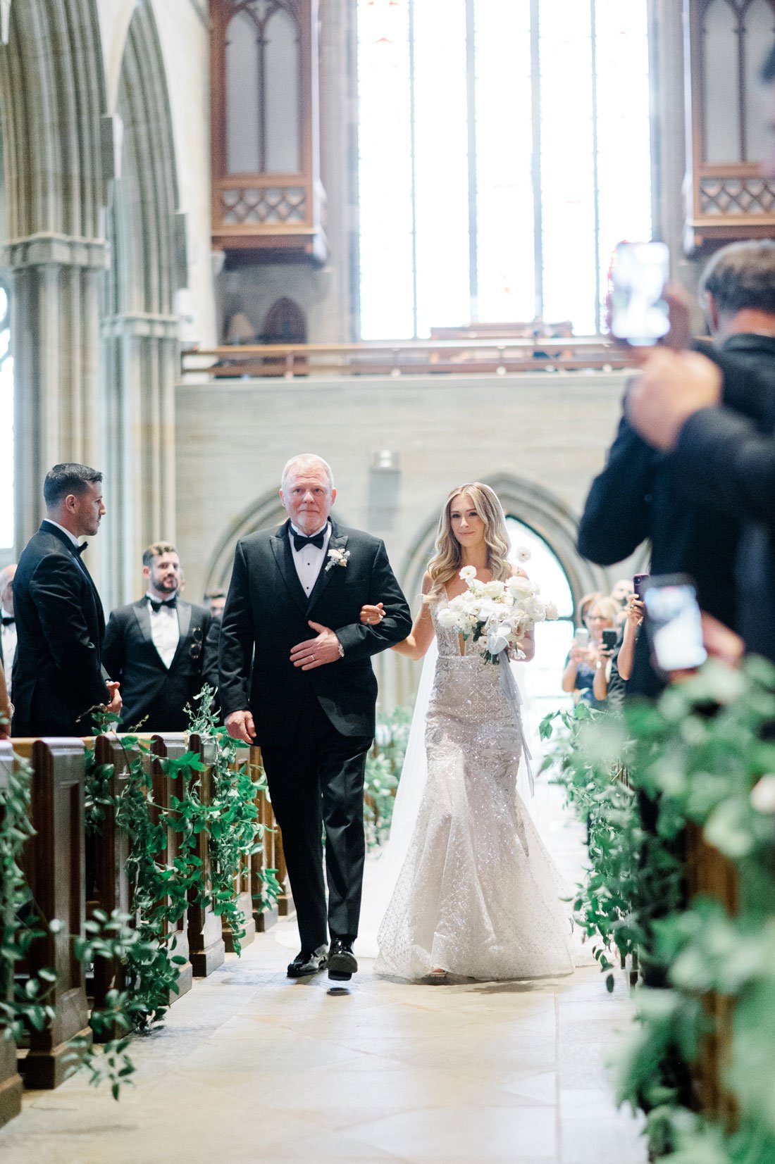 Bride Walking Down Church Aisle