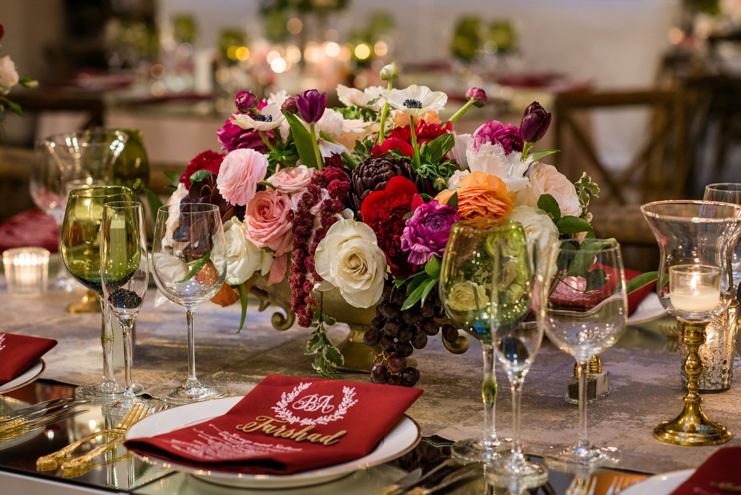 Fall-Inspired Wedding Reception Tablescapes