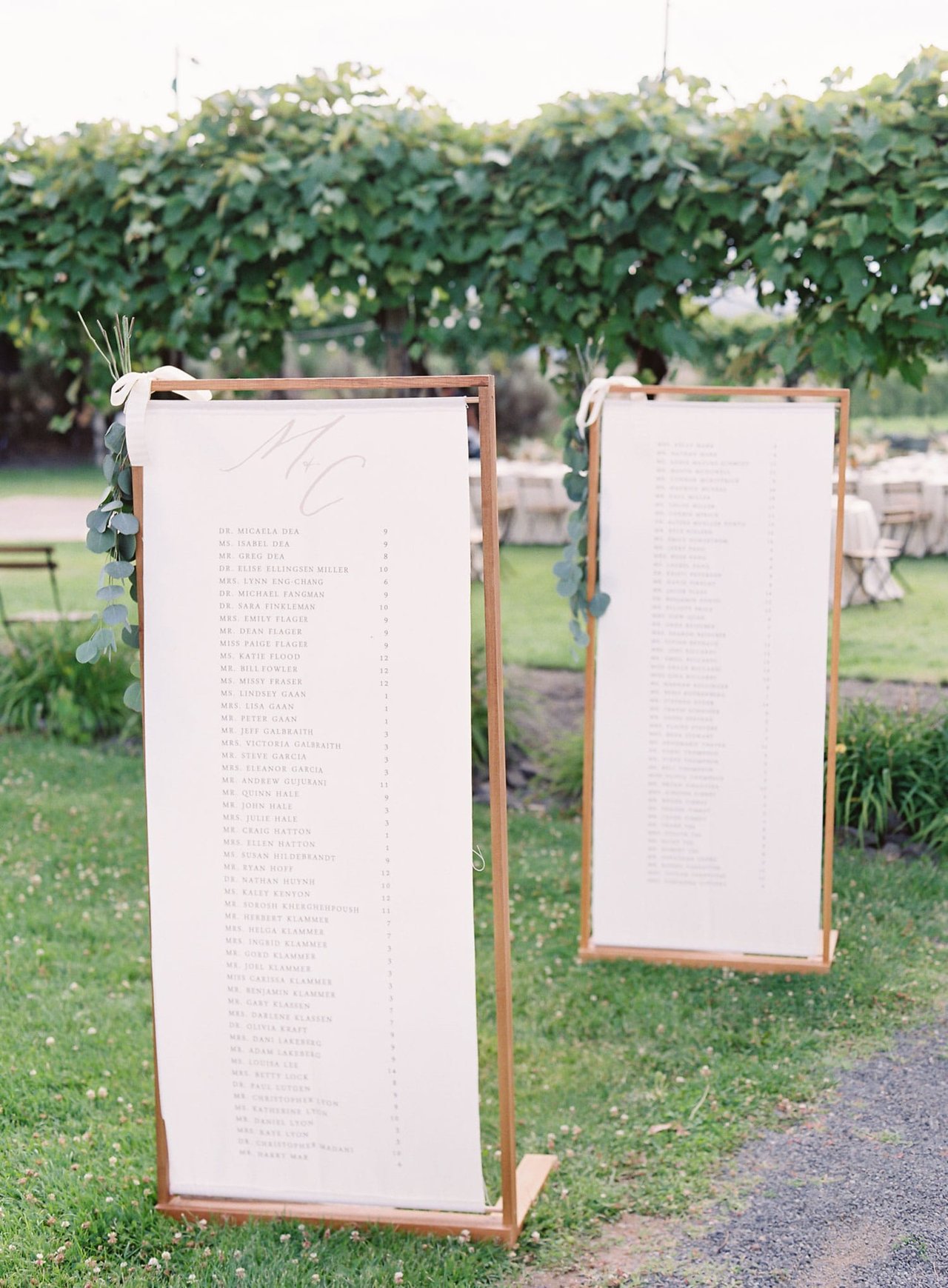 Wood-Frame Seating Chart