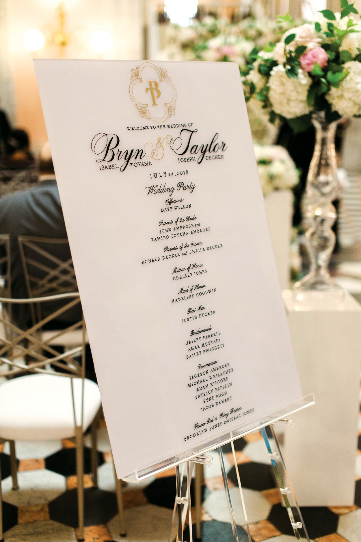 Ceremony Program Sign