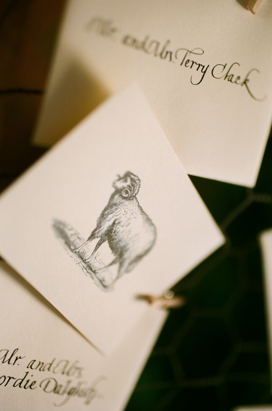 Farm Wedding Escort Cards