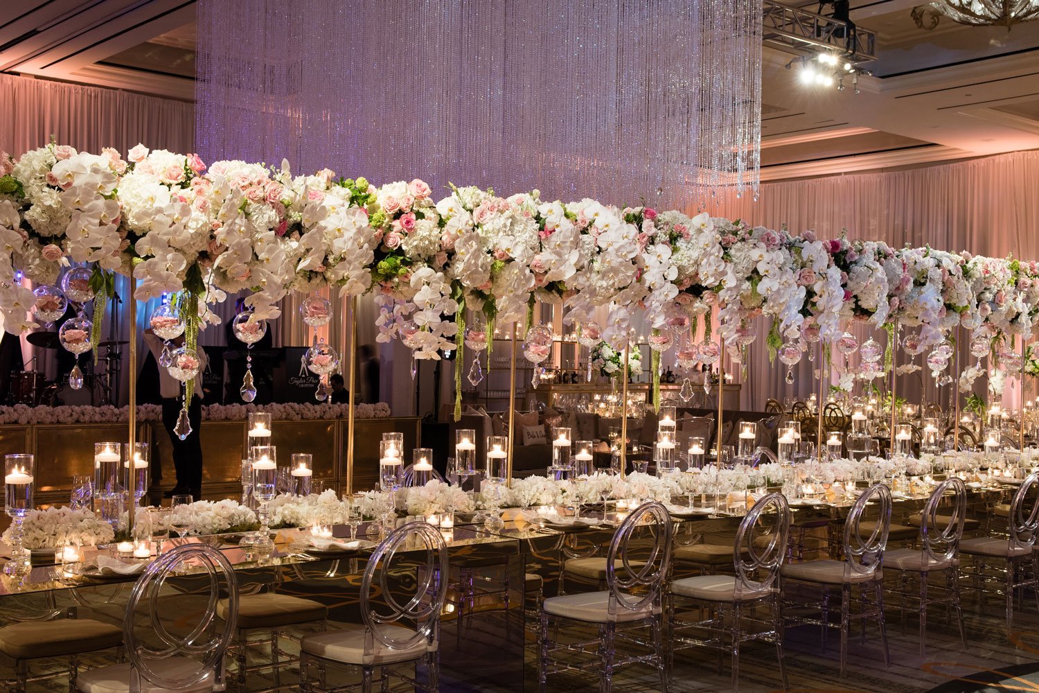 Long Head Table with "Floating" Centerpiece