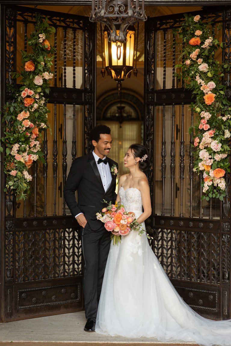 Gate Adorned with Florals