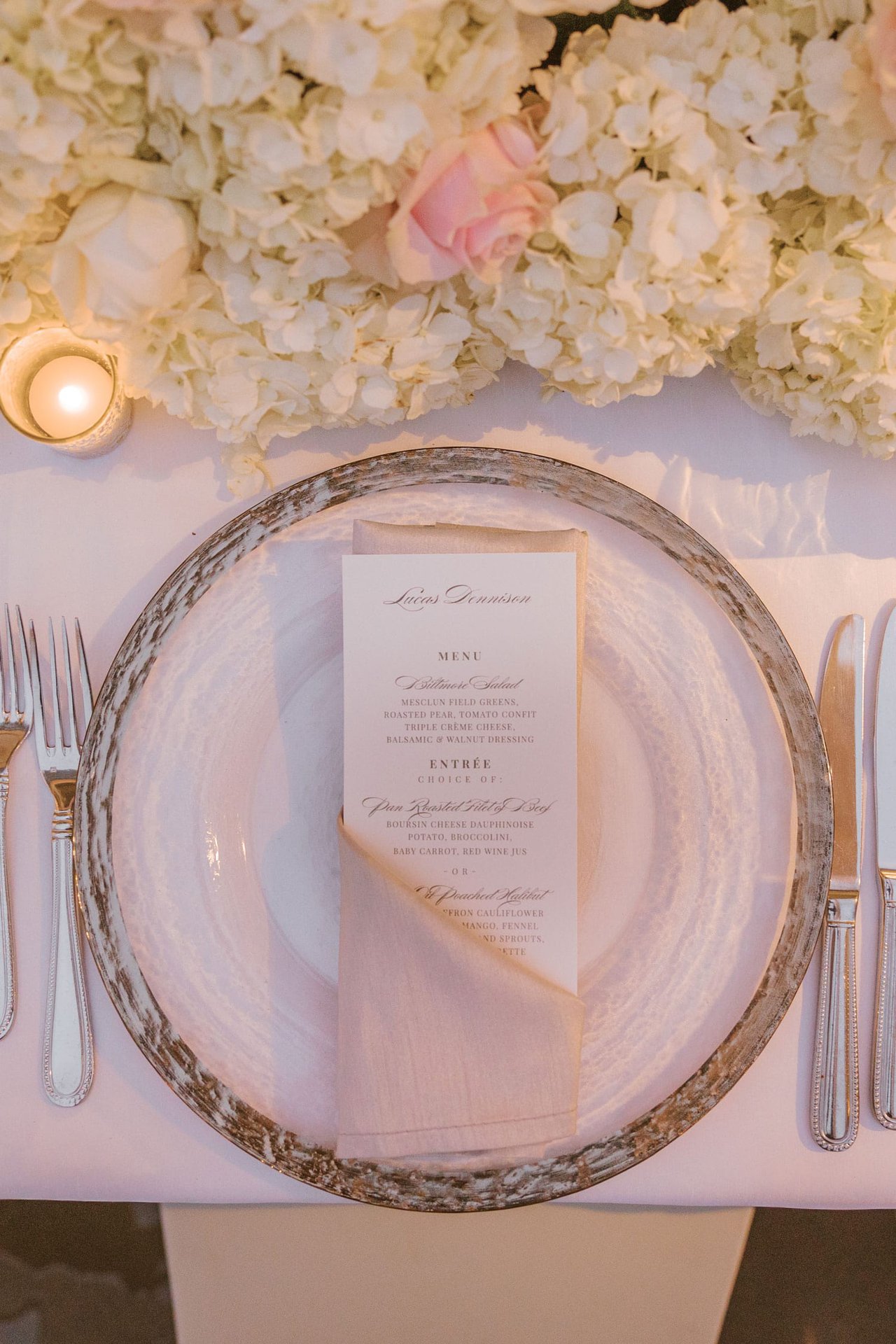 Classic Place Setting with Menu