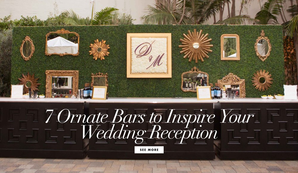 Build Your Bar: 7 Designs for Your Reception Drink Station