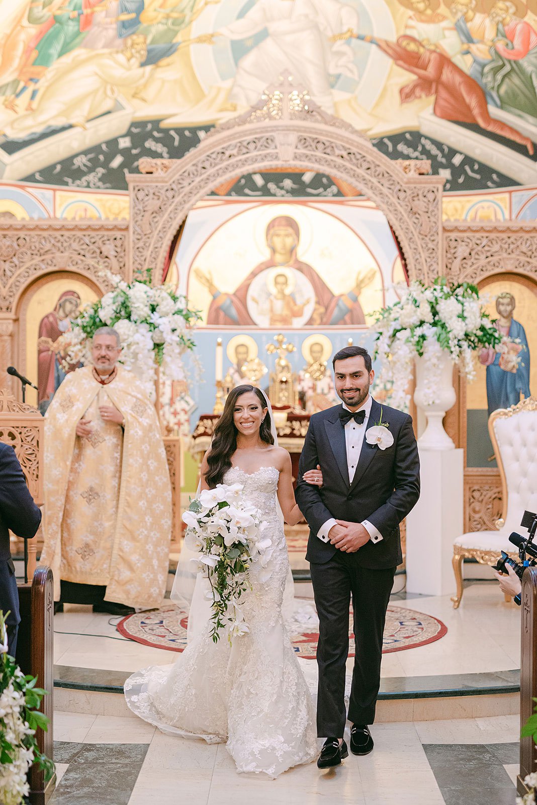 Couple's Recessional After Traditional Ceremony