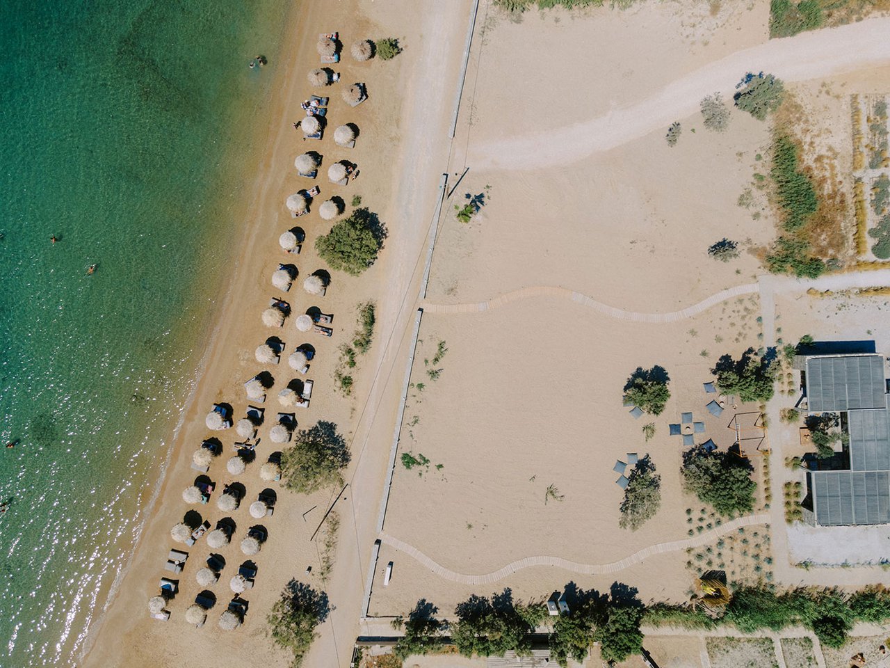 Aerial View of Cove Paros Hotel