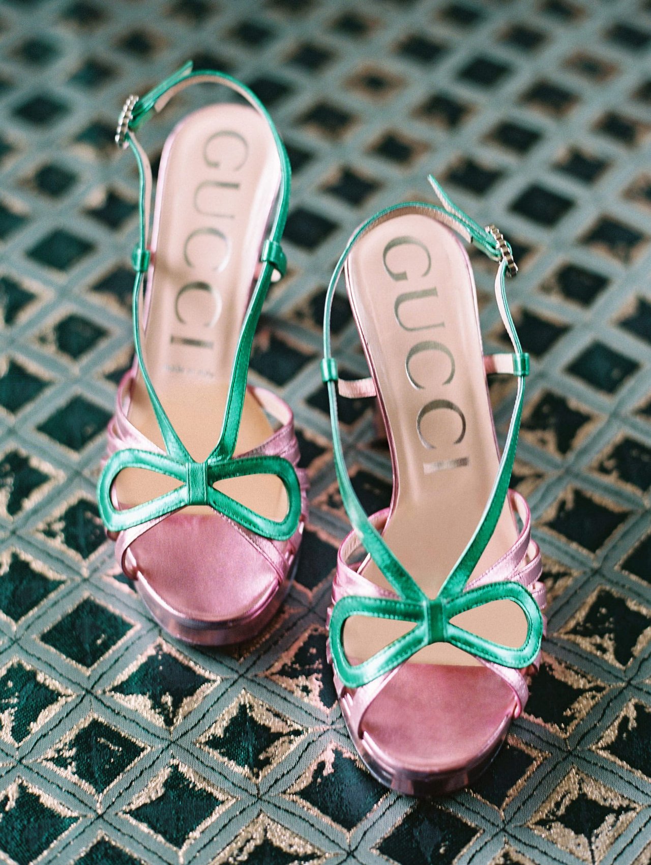 Pink & Green Gucci Heels