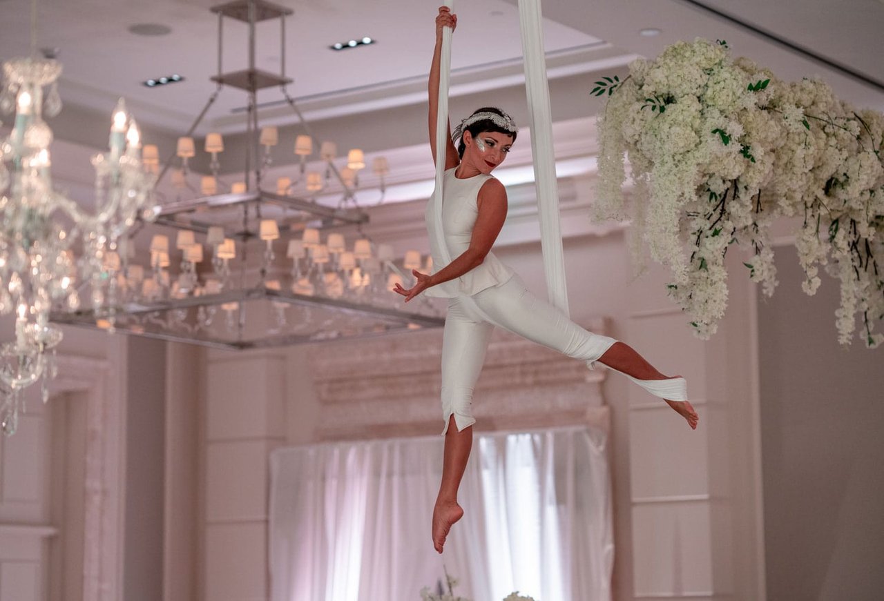 Aerialist Acrobat at Luxury Wedding Reception