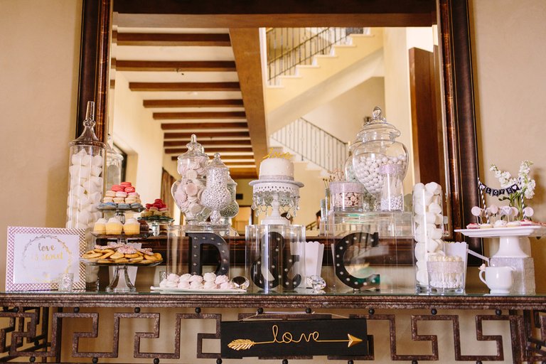 Sweets Table with Marquee Initials